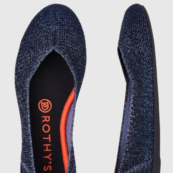 Rothy's | Shoes | Rothys Brand New Flat Round Toe In Metallic Lattice ...